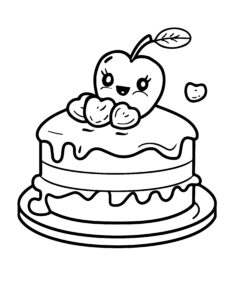 130+ Free Food Coloring Pages - Printable Fruits, Desserts