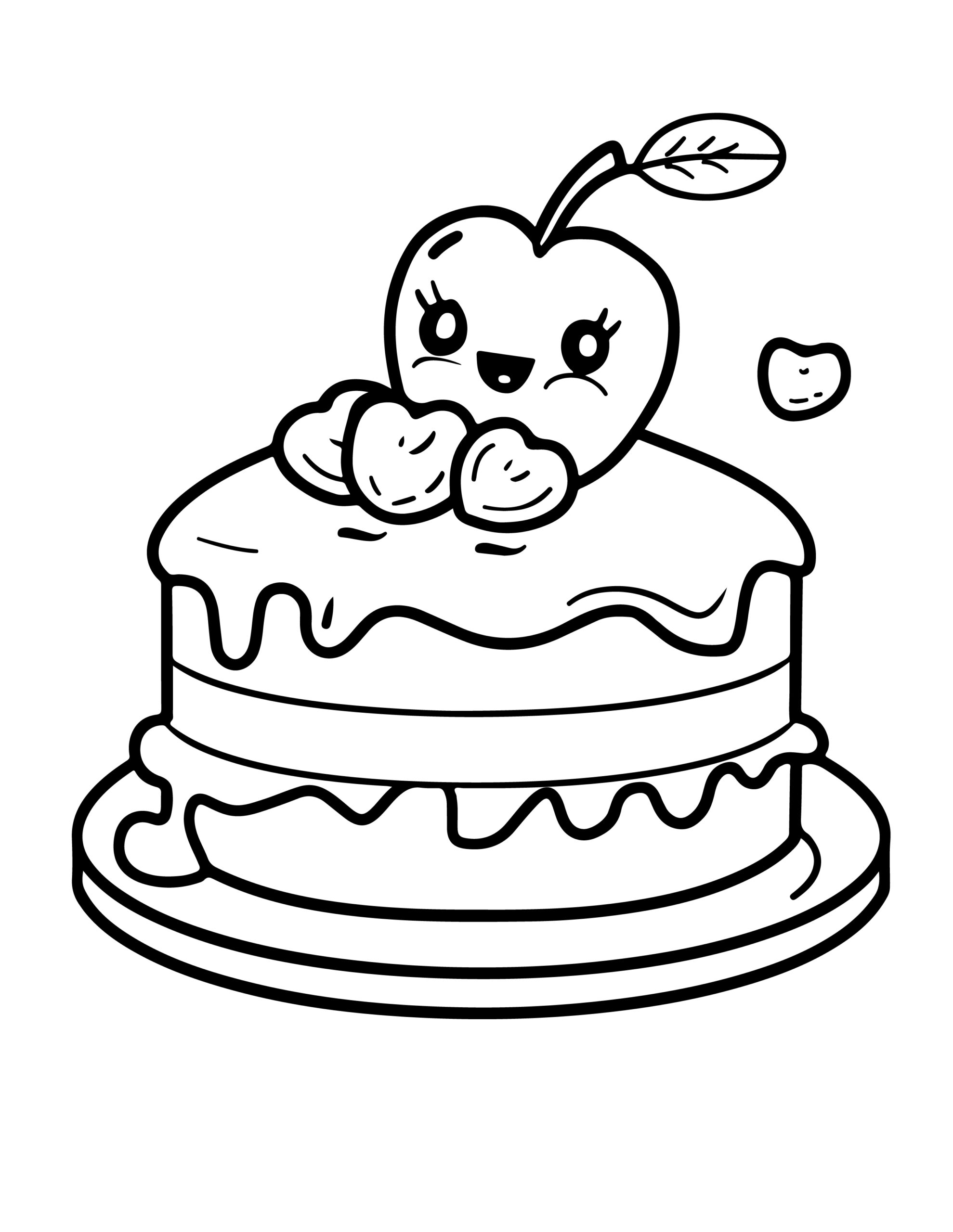 130+ Free Food Coloring Pages - Printable Fruits, Desserts