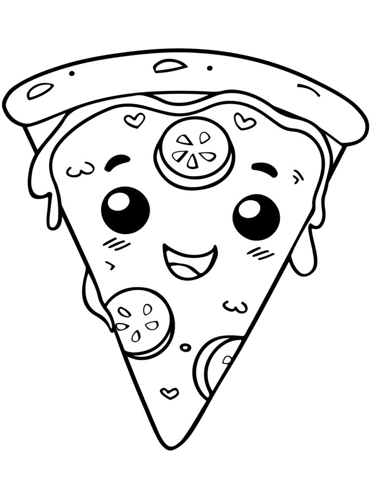 130+ Free Food Coloring Pages - Printable Fruits, Desserts