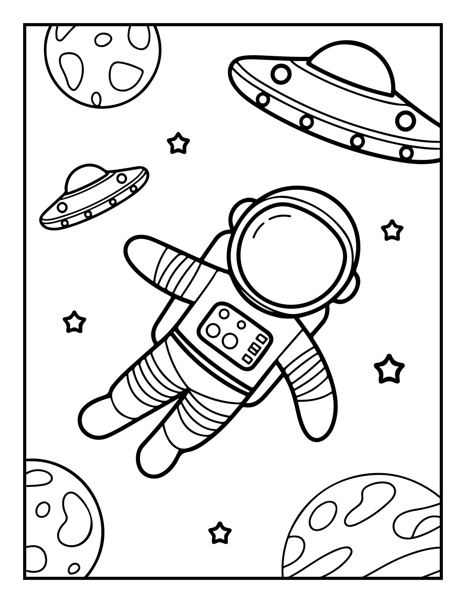 75 Free Space Coloring Pages - Printable Rocket