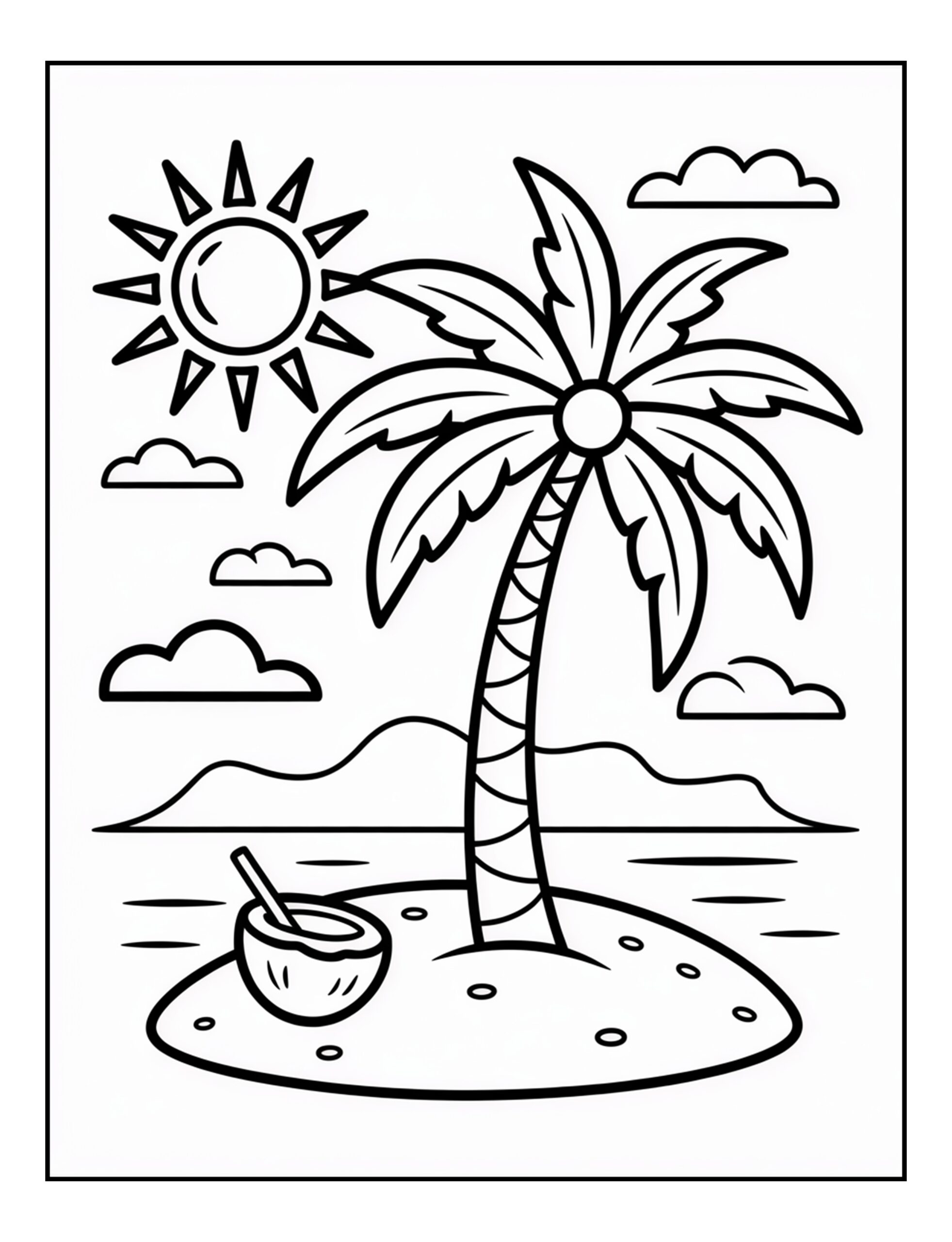 133 Summer Coloring Pages Printable - Free Beach & Vacation