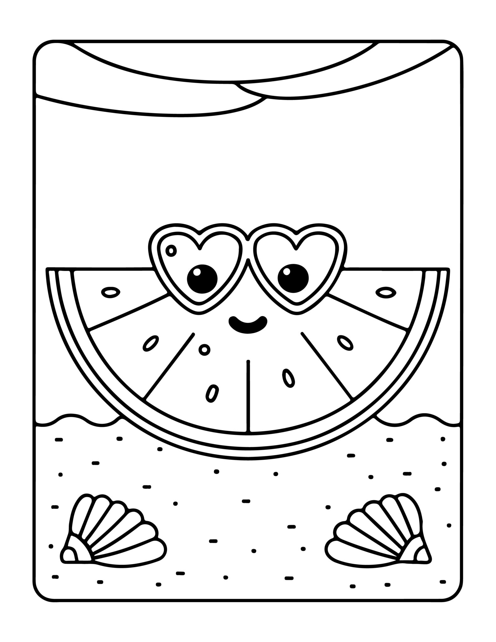75 Cute Summer Kawaii Coloring Pages - FREE Printable