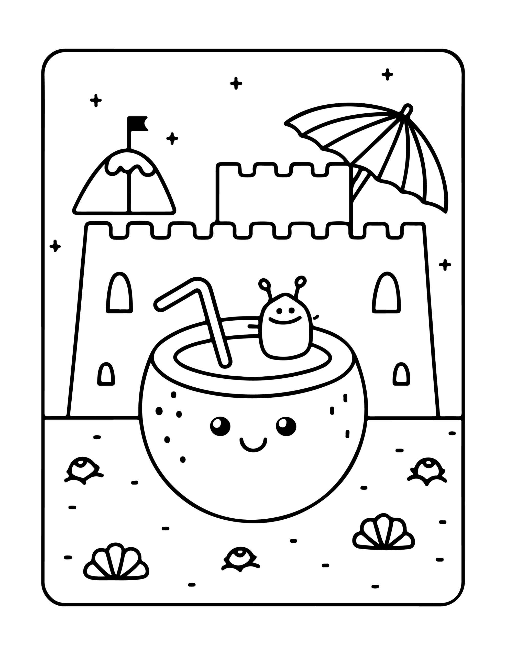 75 Cute Summer Kawaii Coloring Pages - FREE Printable